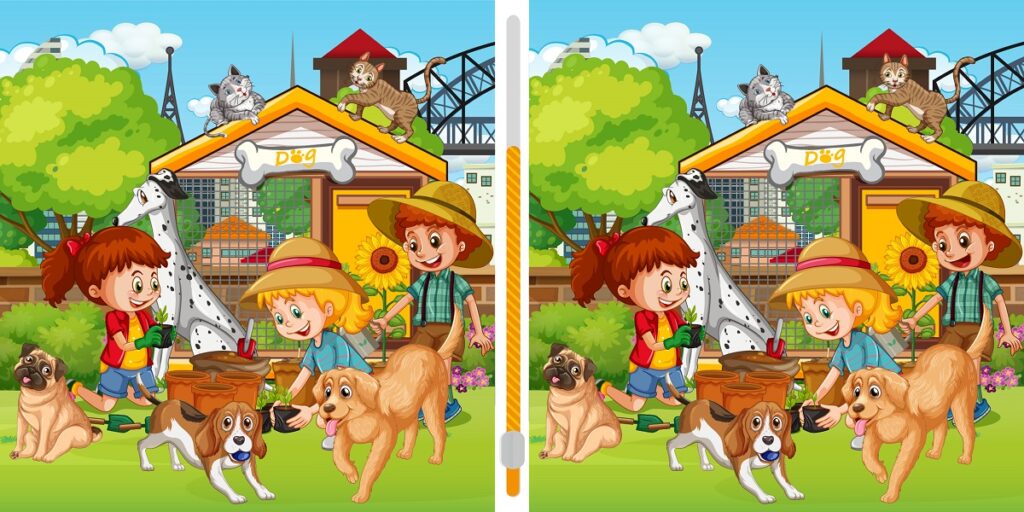 Spot the difference brain teaser: find 6 differences between these ...