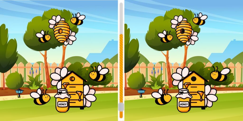 Test Your Brain Teaser Skills: Spot 6 Bee Differences in 22 Secs!