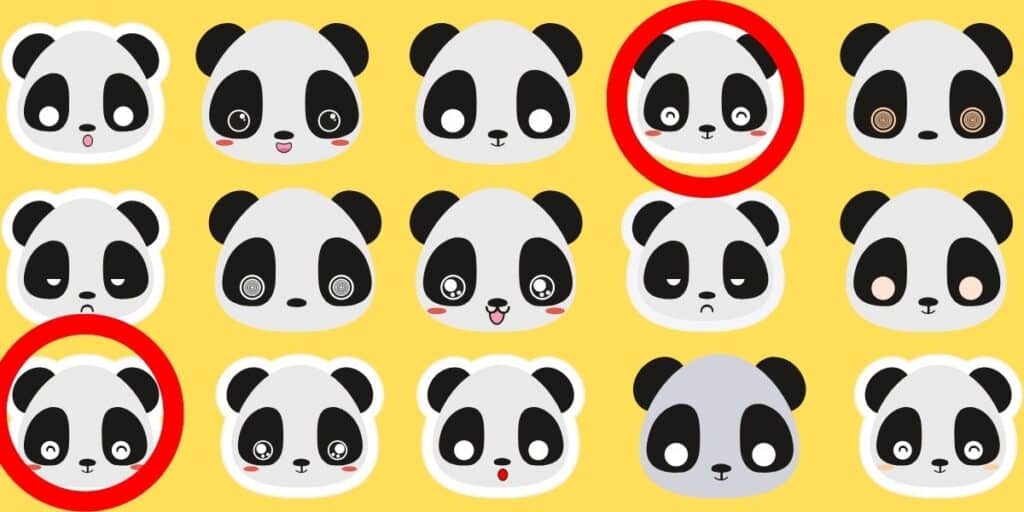 Brain Teaser Challenge: Spot the Identical Pandas in Under 7s!