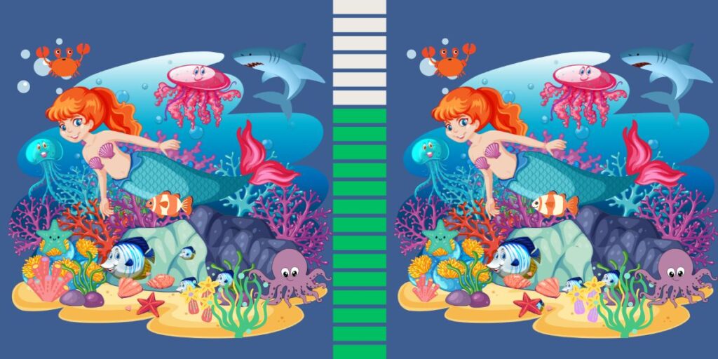Spot 8 Differences in 9 Secs: Mermaid Scene Challenge!