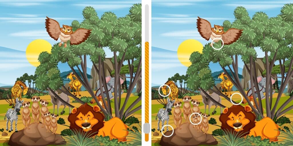 Can You Spot 5 Wild Animal Differences in 7 Seconds? Challenge!